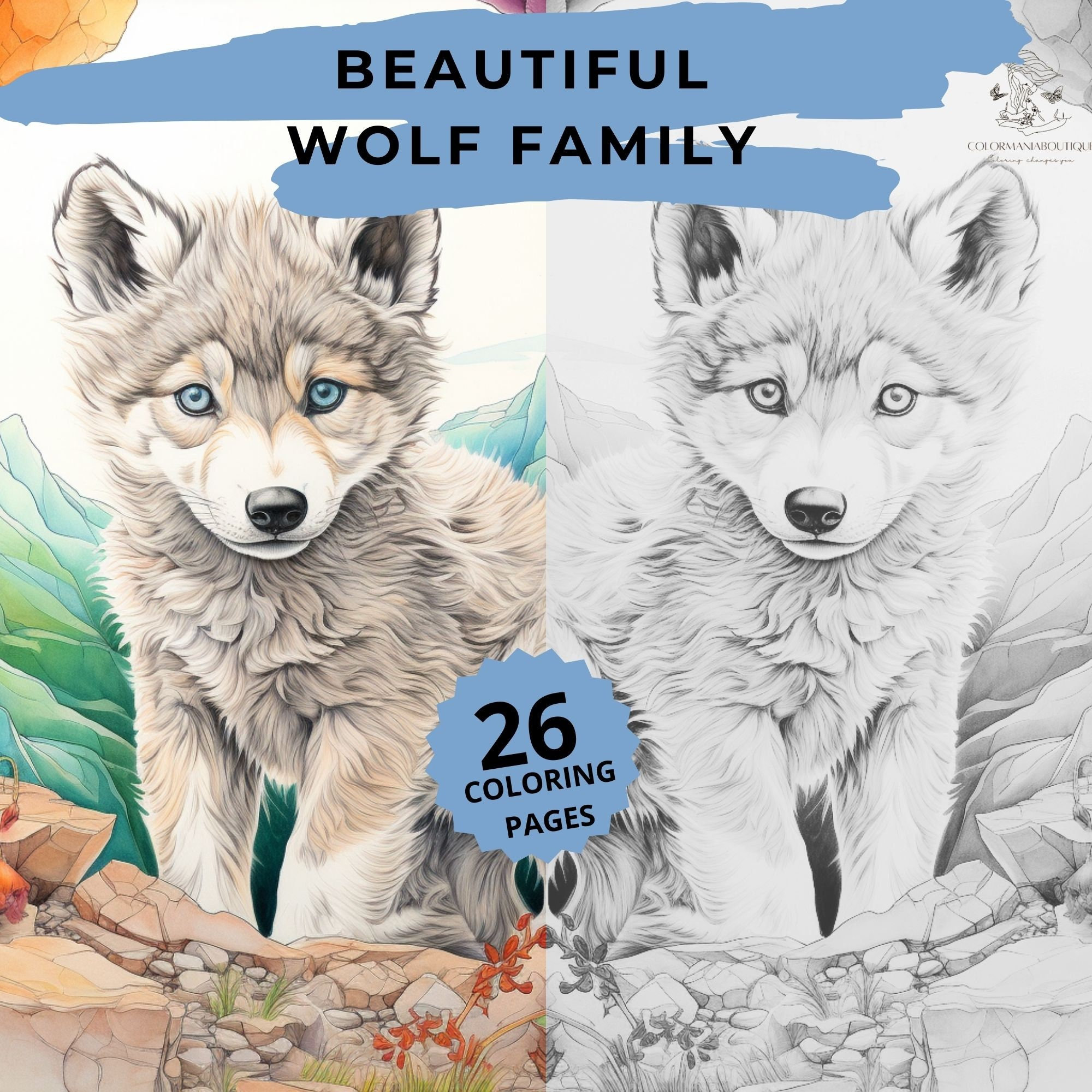 Tribal Wolf Coloring Pages