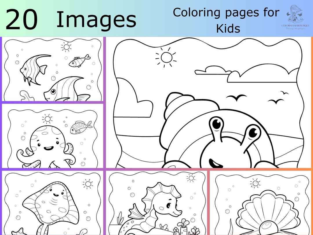 20 Cute Images Printable Coloring Sheet for Kids, Educational Printable ...