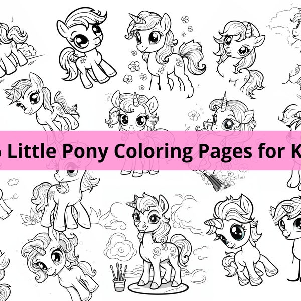 My Little Pony Coloring Sheet - Etsy