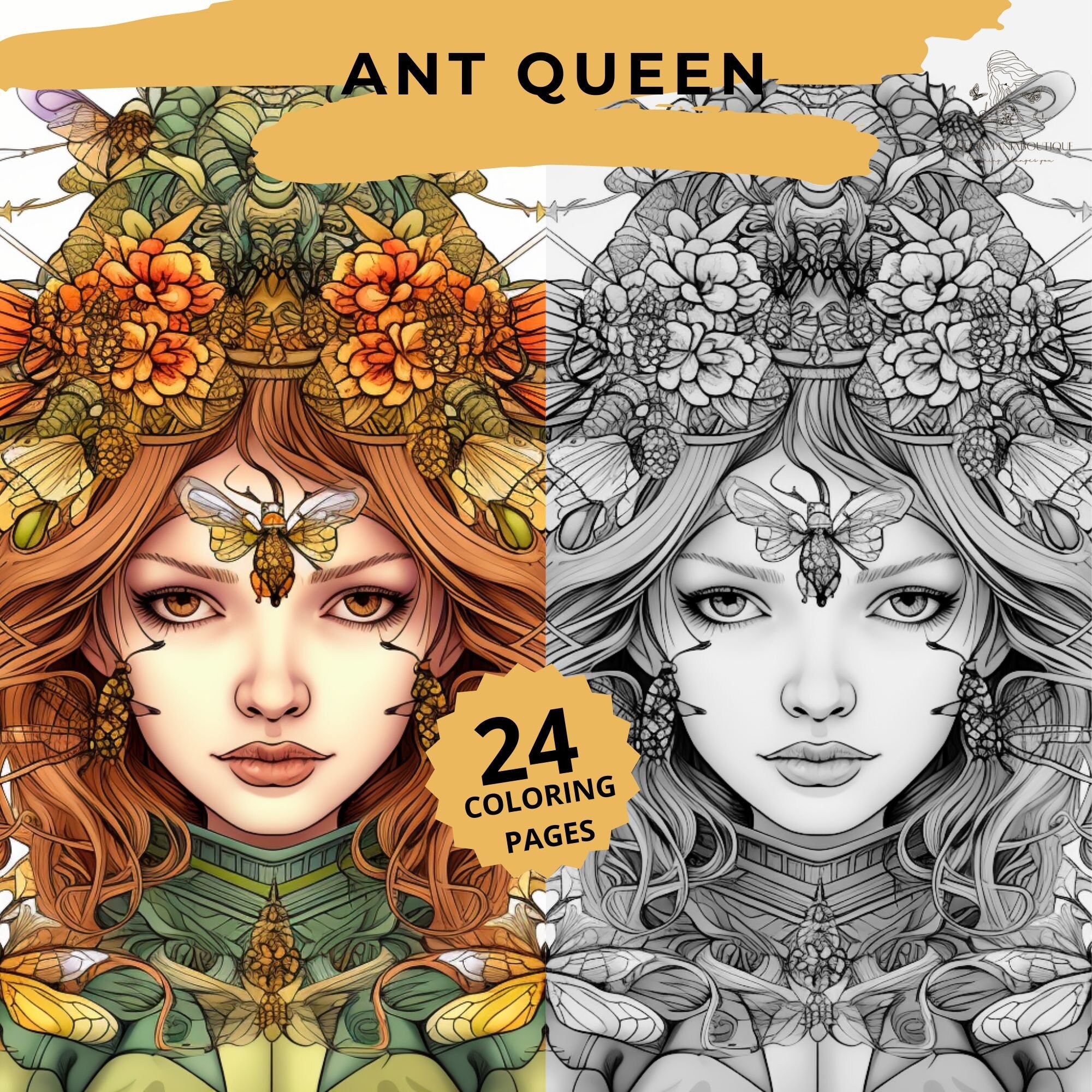 Queen Ant Coloring Page