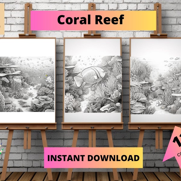 Jellyfish Coloring Pages - Etsy