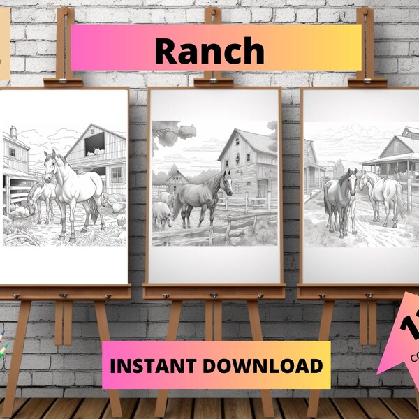 Ranch Coloring Book - Etsy