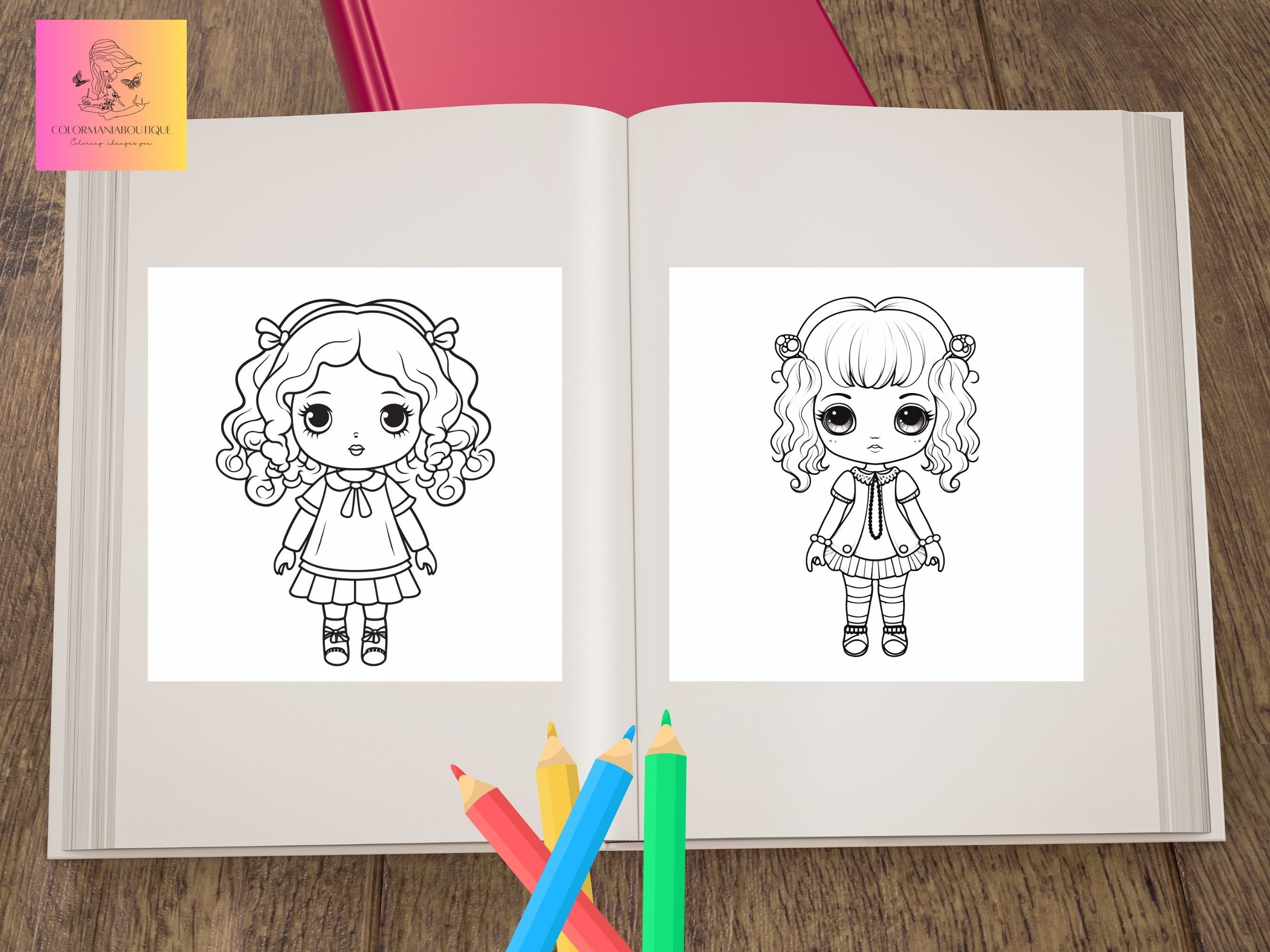 12 Dolls Coloring Book Dolls Printable Kids Coloring Pages - Etsy