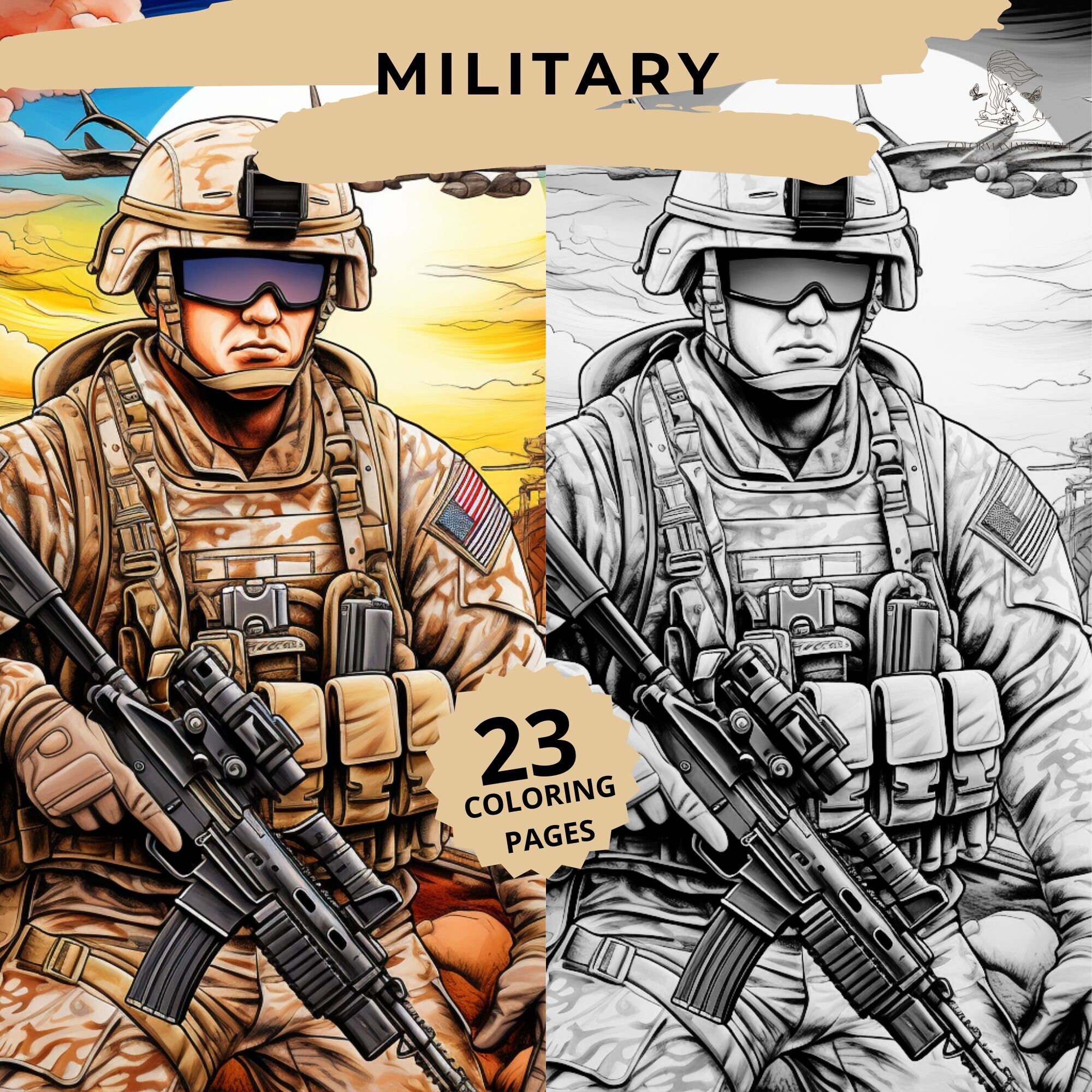 Military Sniper Coloring Pages