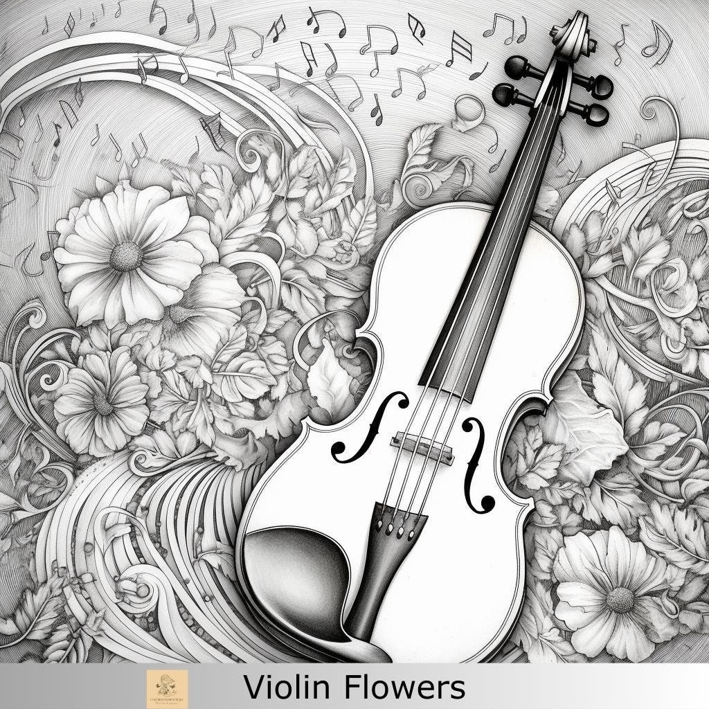 Violin Coloring Pages