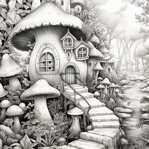 96 Greyscale Mystical World, Book Bundle Coloring Book, Printable Adult ...