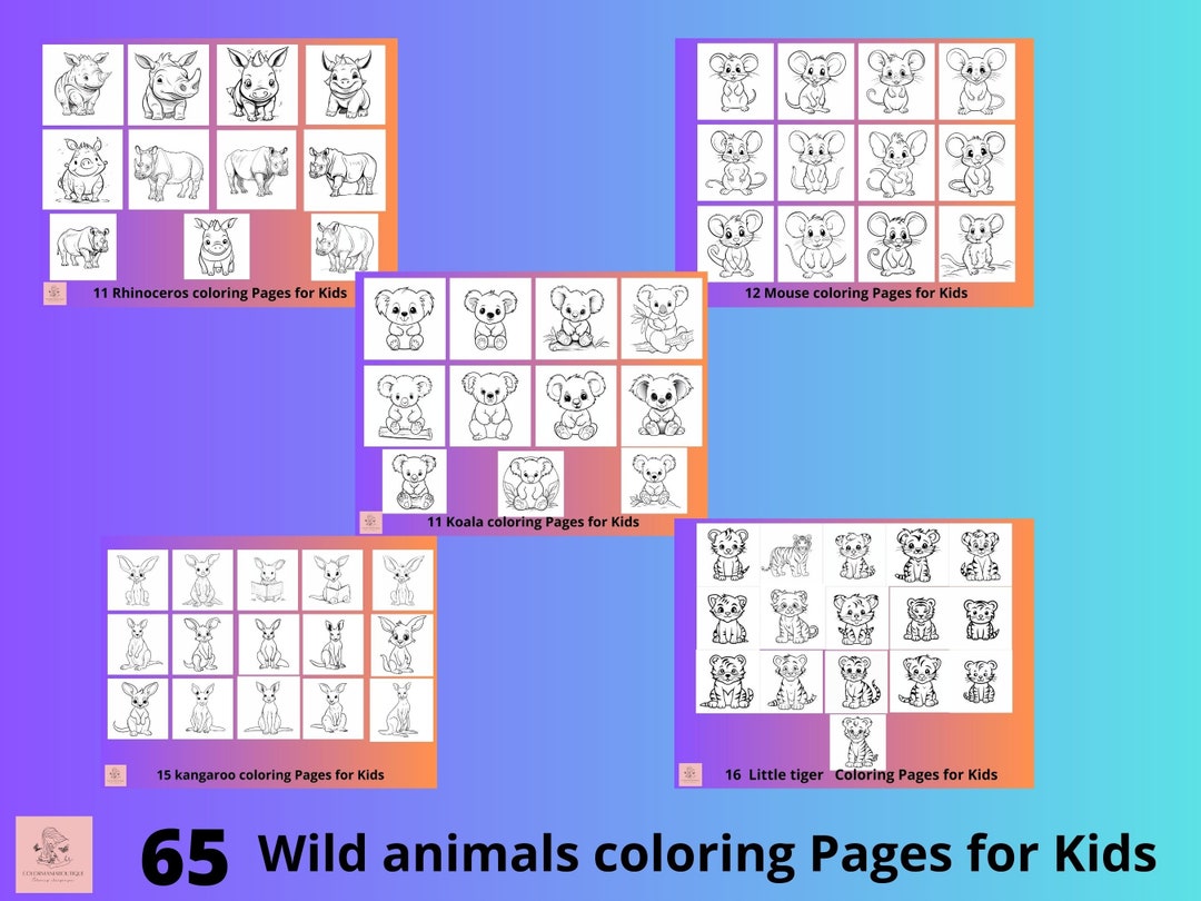 65 Wild animals printable coloring sheet for kids,Forest animal ...