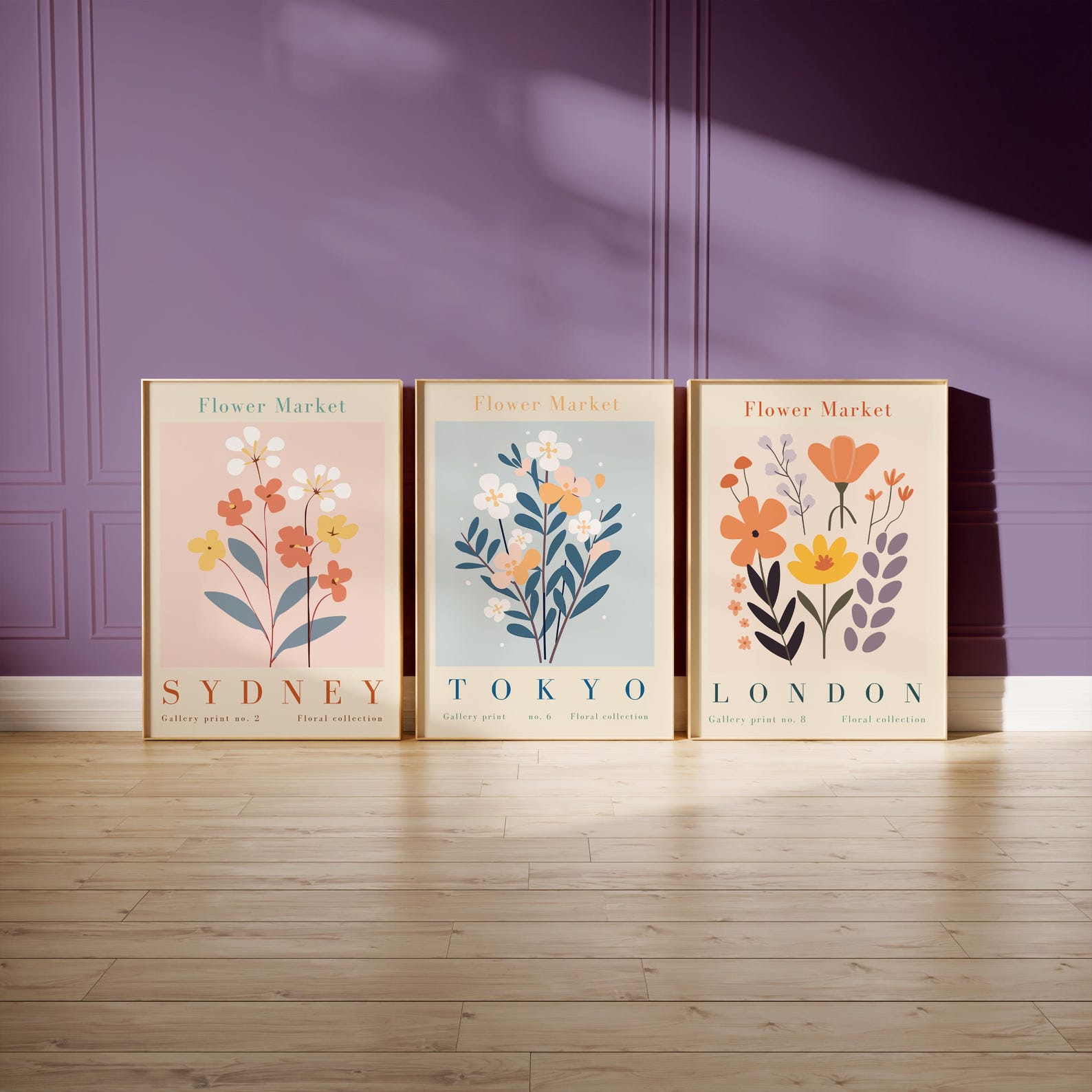 Vintage Flower Market Prints Set of 9 ,botanical Wall Art Bundle ...