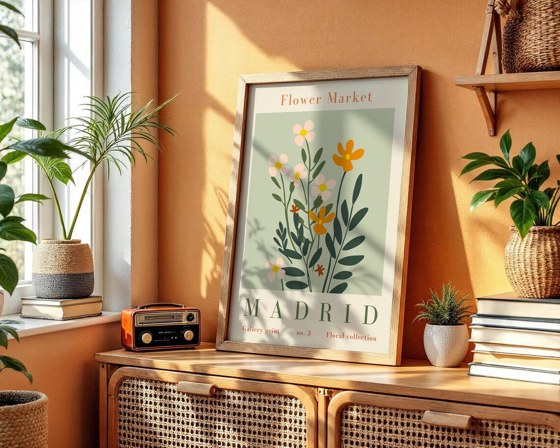 Vintage Flower Market Prints Set of 9 ,botanical Wall Art Bundle ...