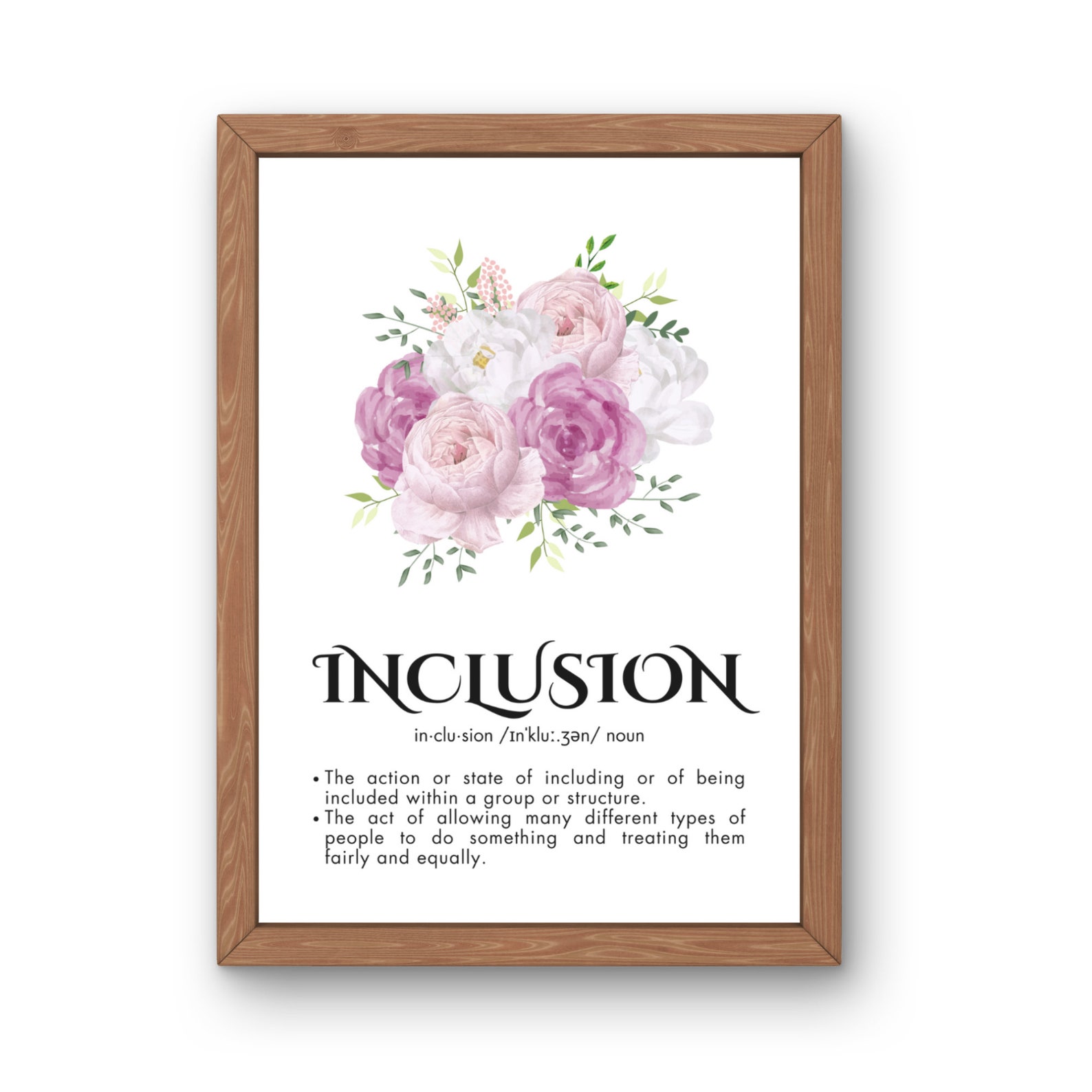 Diversity Inclusion Art Prints: Floral Classroom Posters (digital ...
