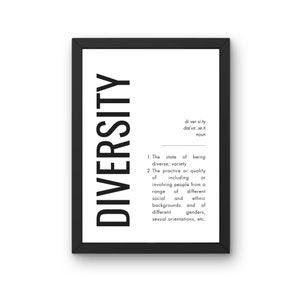 Minimalist Inclusion & Equity Art Printable Social Worker Gift ...