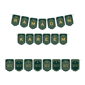 Eid Mubarak and Ramadan Decor Garland, Bunting, Flag Banner for ...