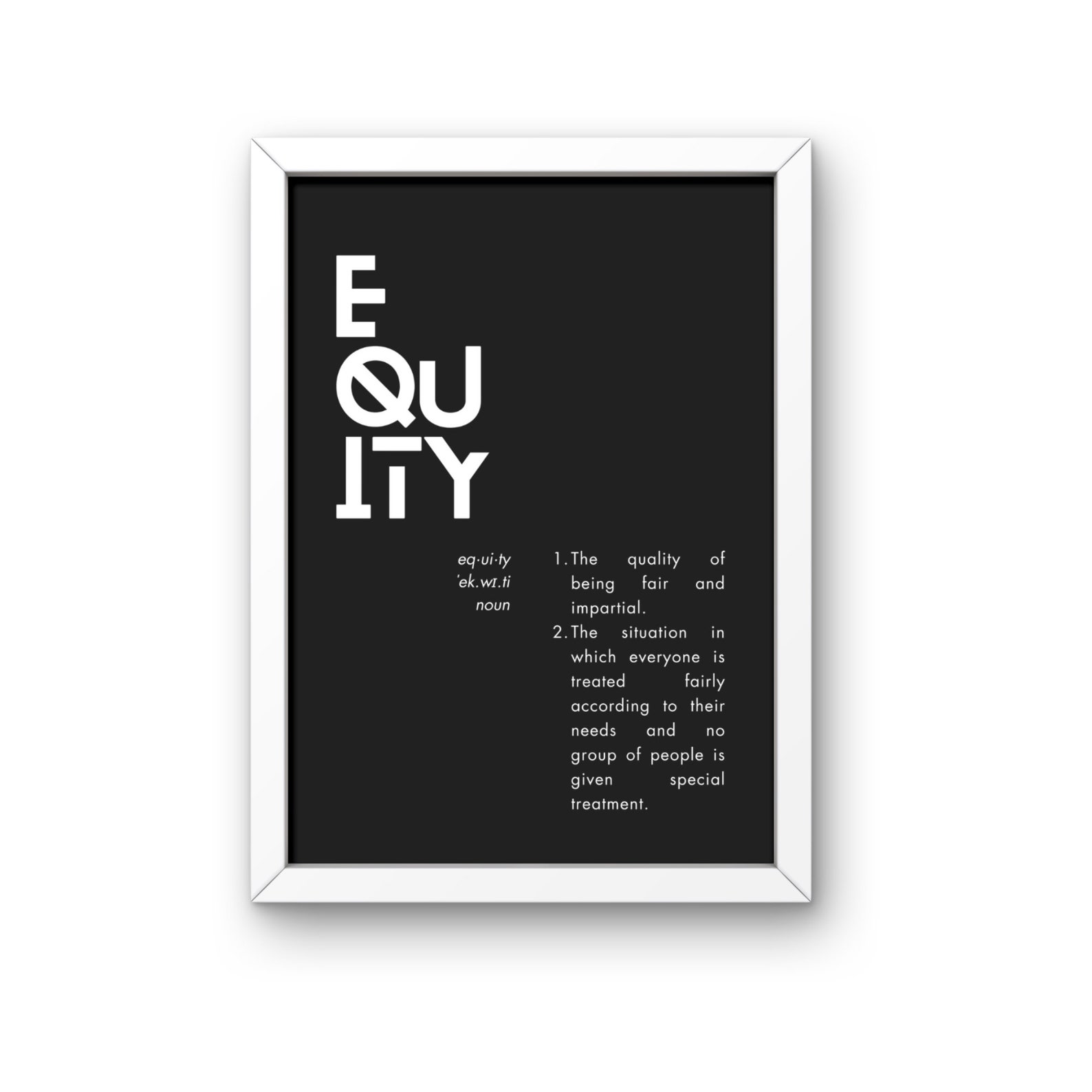 Equity Definition Black Background Minimalist Printable Office ...