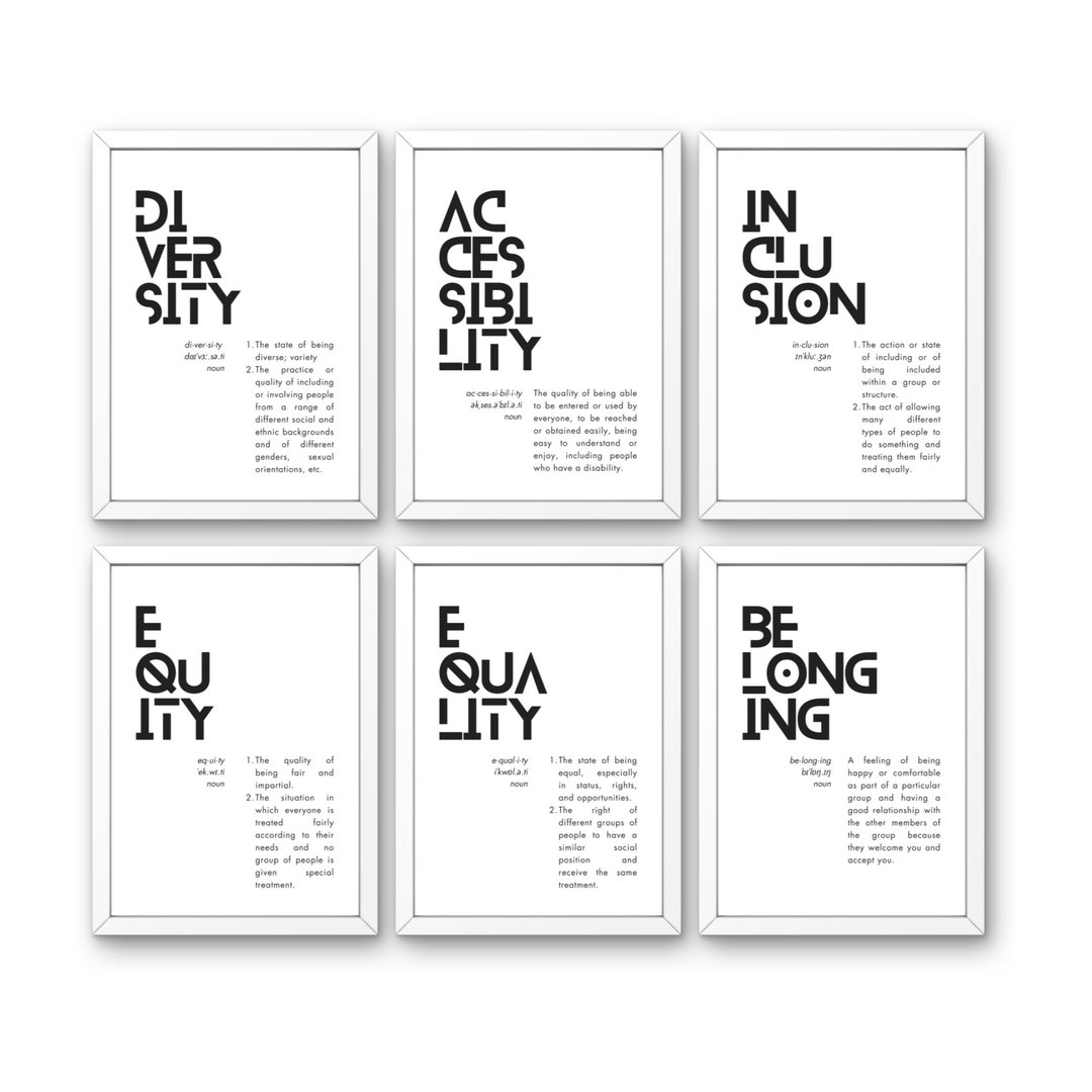 Inclusion Fo Office, Minimalist Diversity Printable Poster Set ...