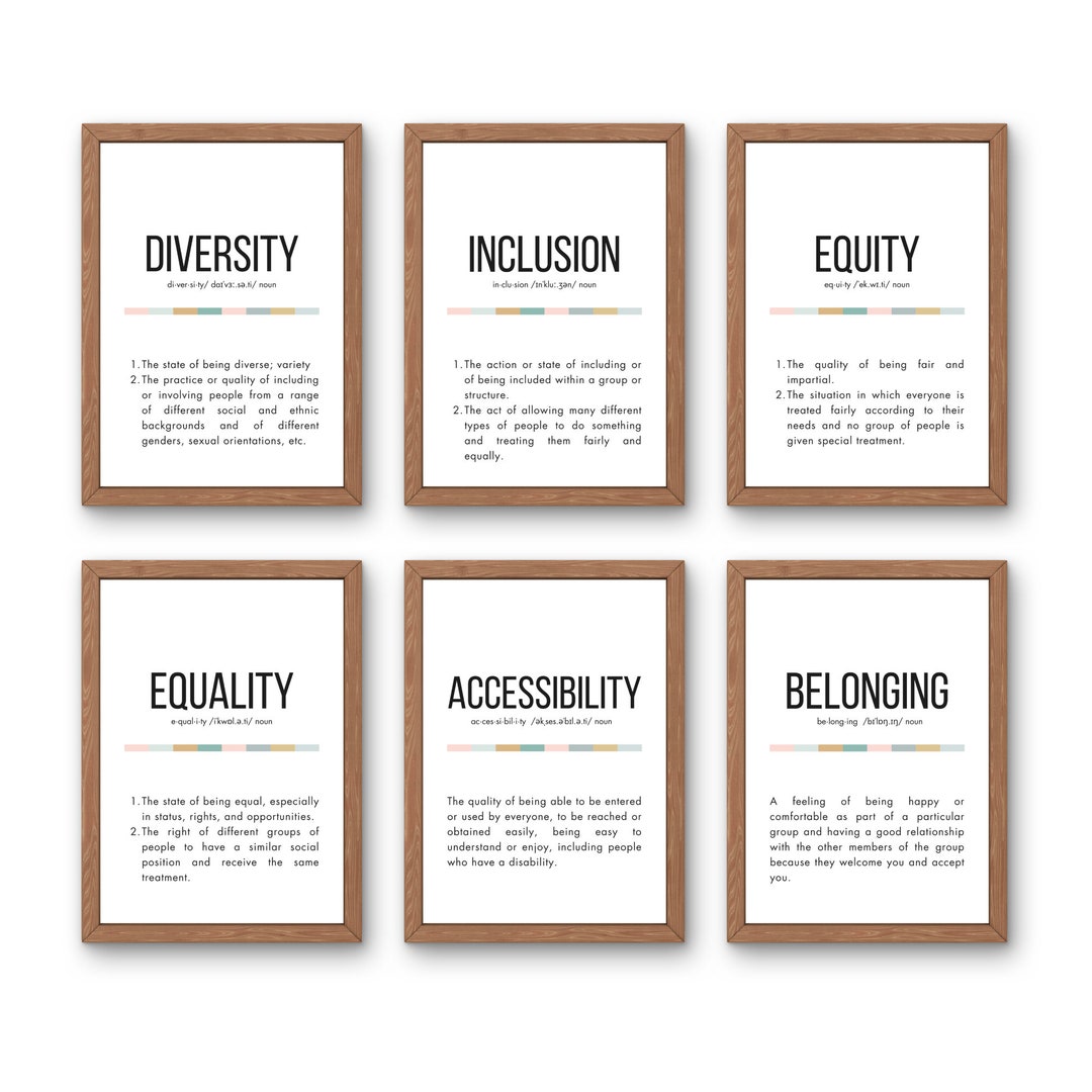 DEI Quote Prints: Diversity, Equity, Inclusion Wall Art (digital ...
