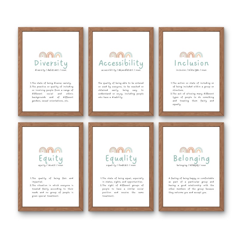 Inclusive Classroom Boho Decor. Diversity Printable Wall Art, Social ...