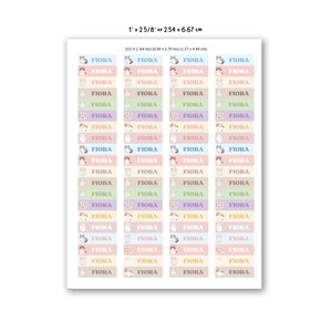 Cute Cat Label Sticker School Supply, Name Sticker, Name Tag. Avery ...