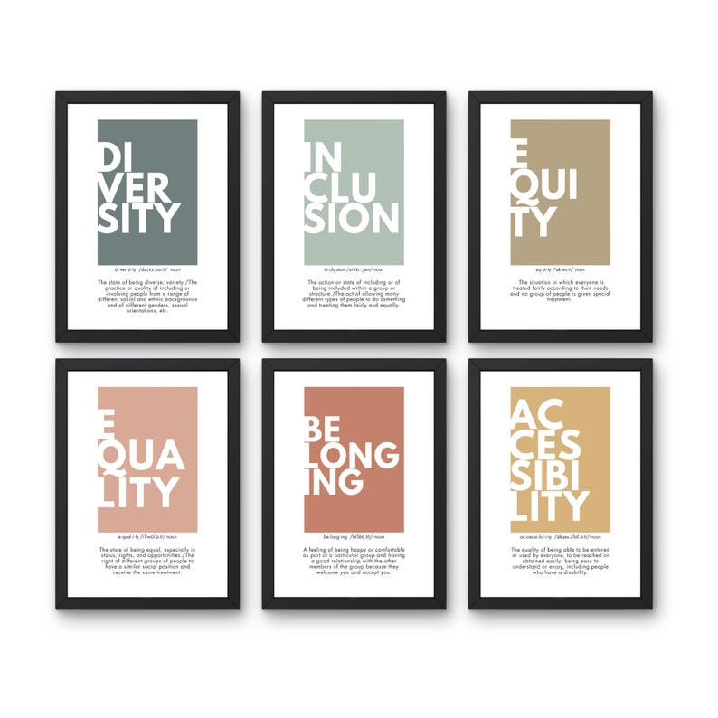 Diversity Classroom Printable Wall Art, Kids Room Colorfull Pastel ...