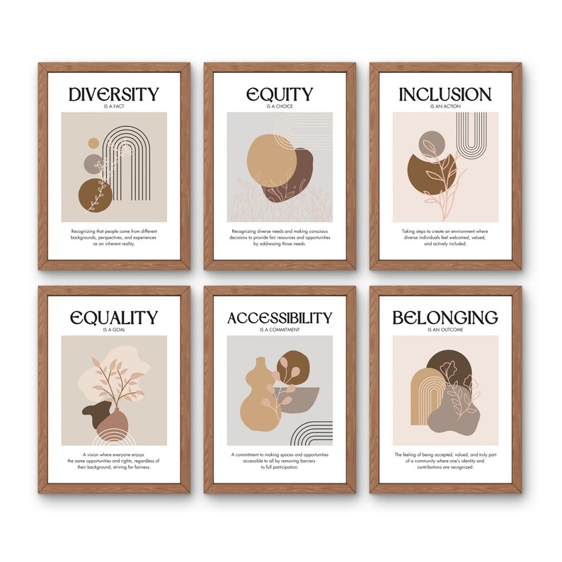 Diversity Illustrative Posters Representing Diversity, Inclusion, and ...