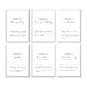 Classroom Inclusiveness Posters, Diversity and Inclusion Poster Set ...