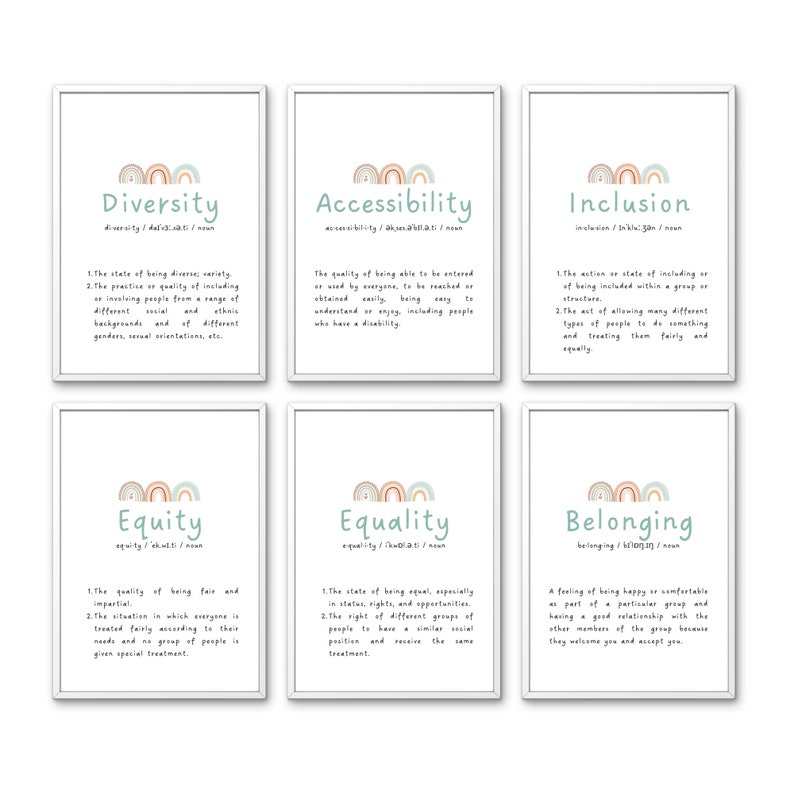 Inclusive Classroom Boho Decor. Diversity Printable Wall Art, Social ...