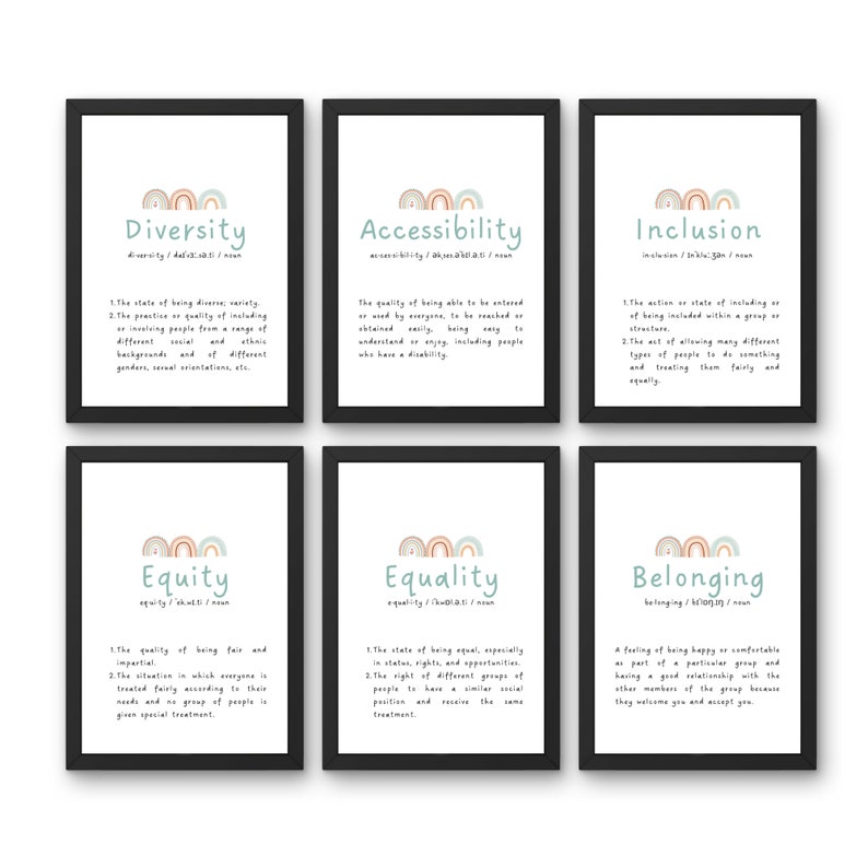 Inclusive Classroom Boho Decor. Diversity Printable Wall Art, Social ...