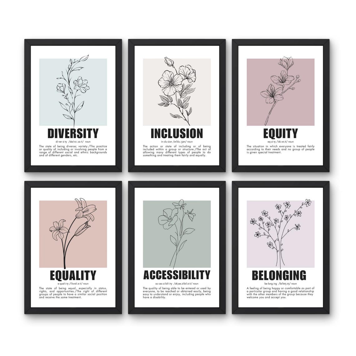 Diversity Matters Printable Poster Set: Inclusion Art for Counselor ...