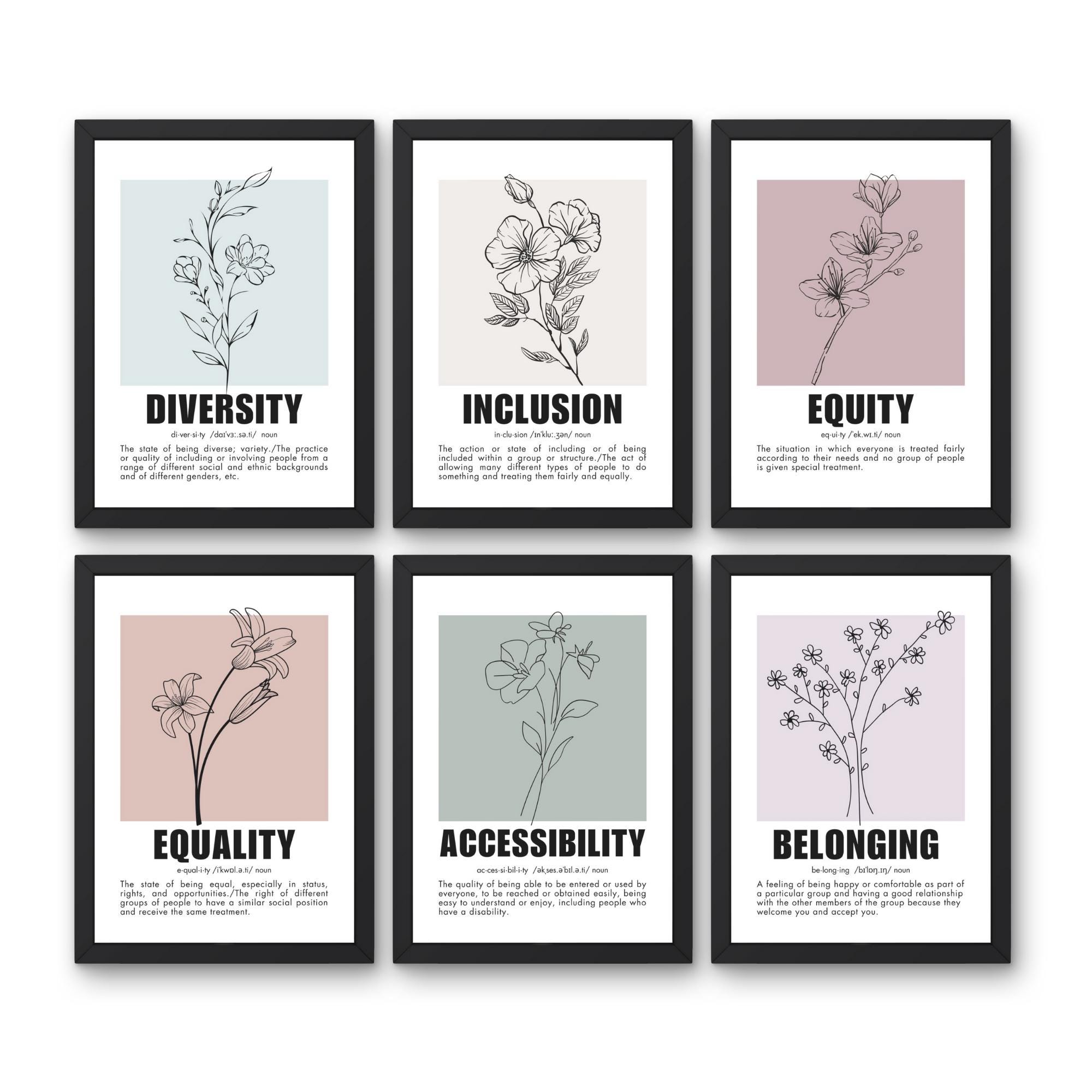 Diversity Matters Printable Poster Set: Inclusion Art for Counselor ...