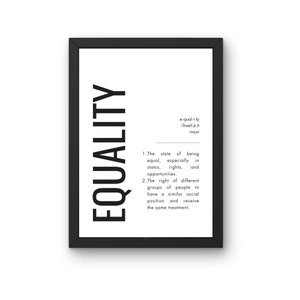 Minimalist Inclusion & Equity Art Printable Social Worker Gift ...