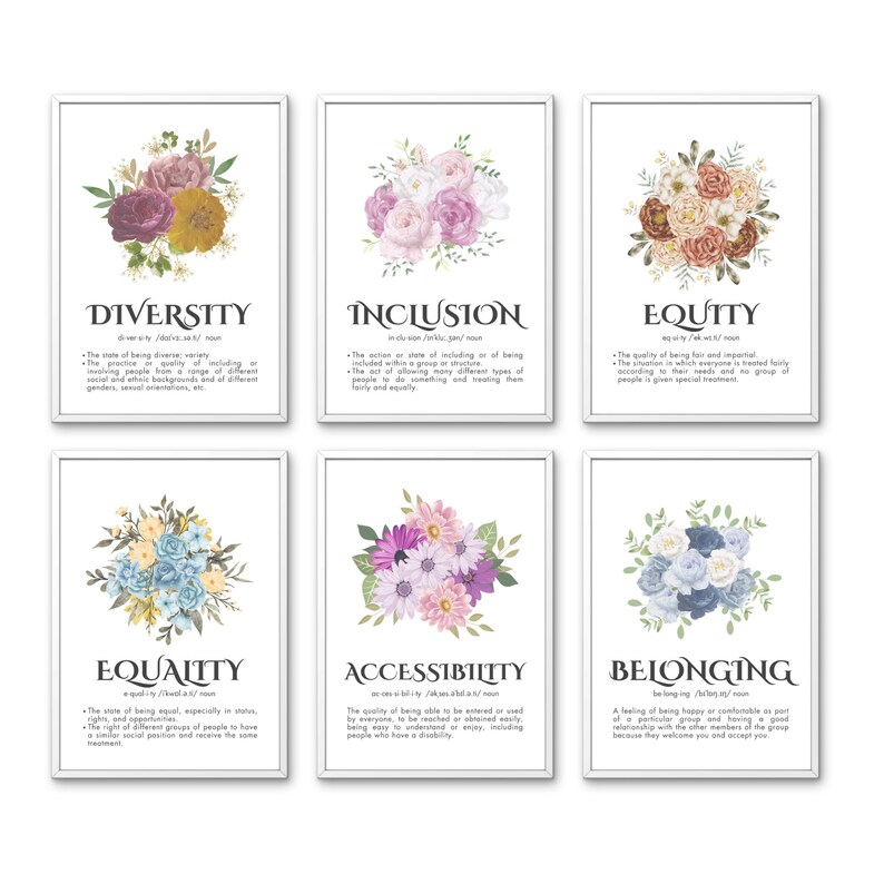 Stunning Diversity Flower Art Prints - Classroom Inclusion Posters ...