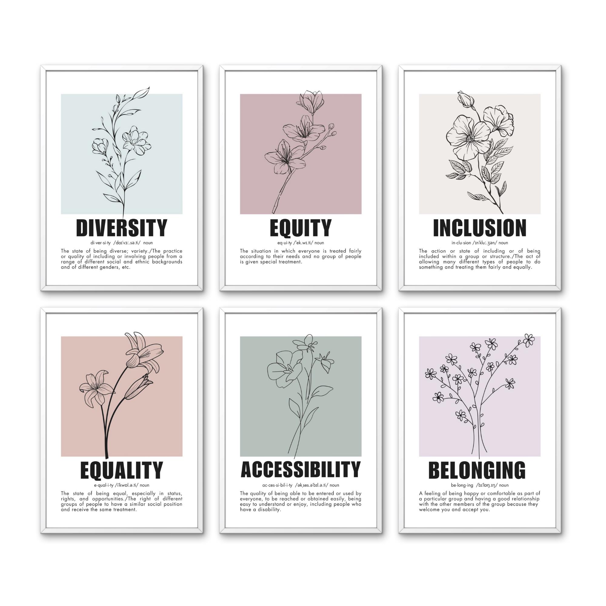 Diversity Matters Printable Poster Set: Inclusion Art for Counselor ...