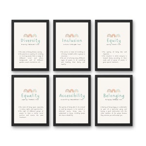 Classroom Diversity Posters. Inclusive Boho Decor - Social Work ...