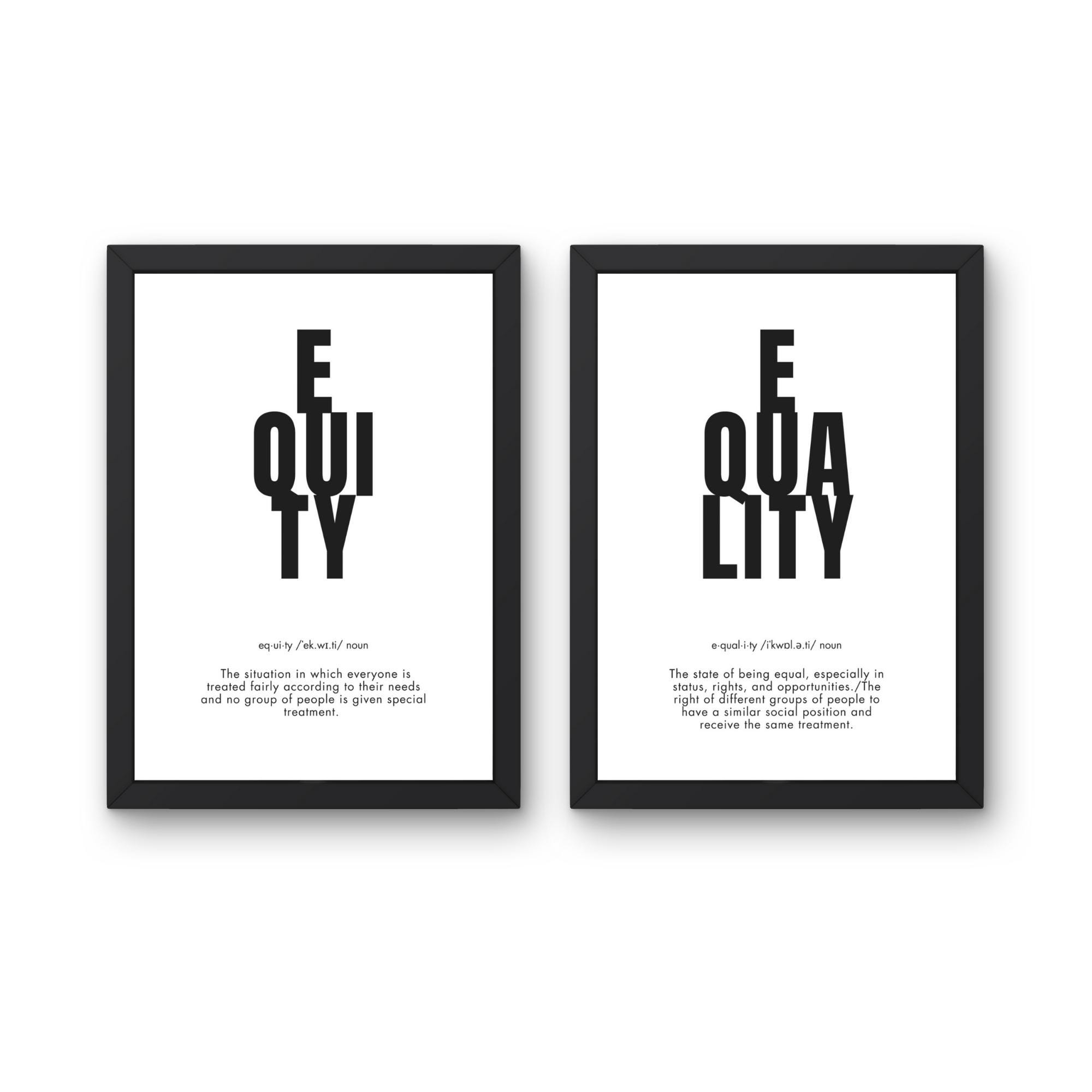 Diversity Definition Equity Printable Art Set - Minimalist Posters for ...