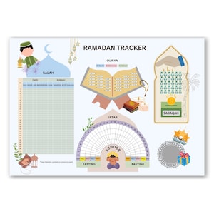 Ramadan Tracker Printable Boy Version | Islamic Ramadan Planner for ...