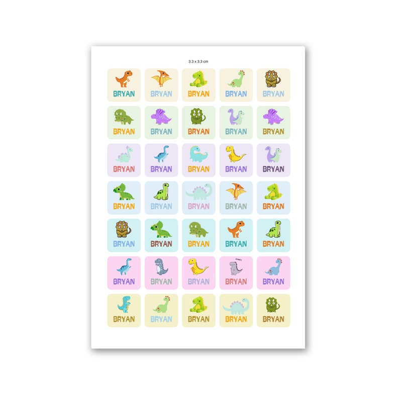 Dinosaurs Student Book Label, Pastel Pink School Supply Labels, Name ...