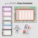 Kawaii Cute Class Schedule, School Timetable. Printable 7 Colors With ...