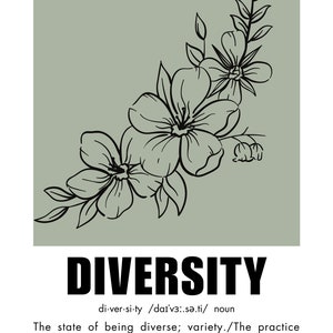 Diversity Definition Boho Wall Art, Printable Poster, Set of 6, Equity ...