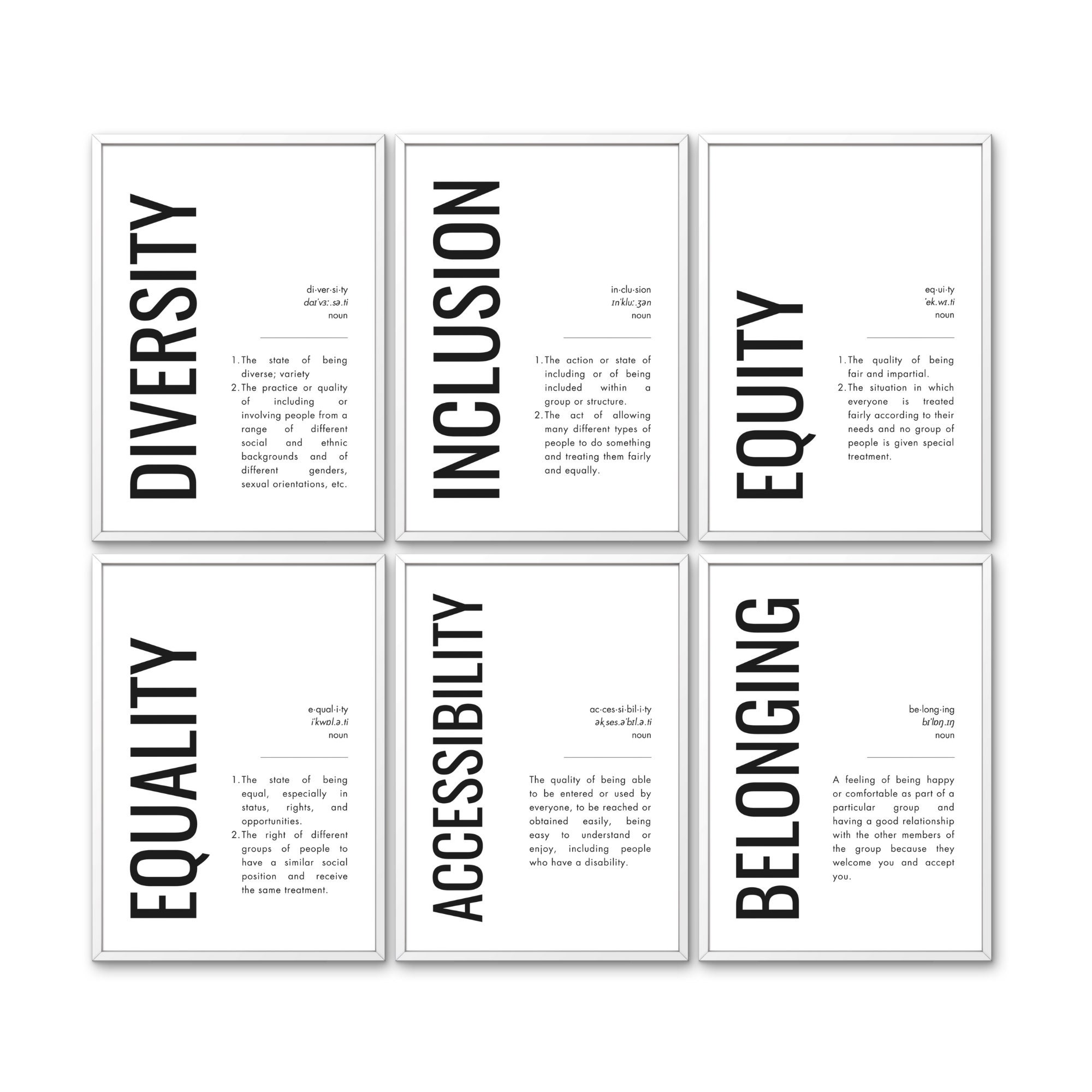 Minimalist Inclusion & Equity Art Printable Social Worker Gift ...