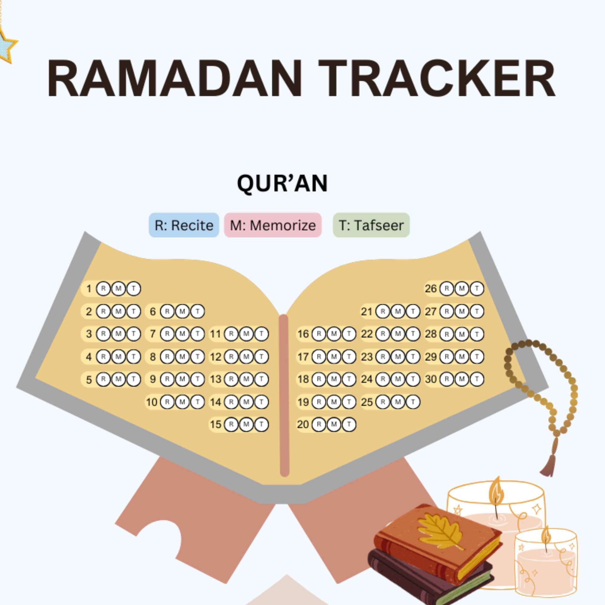 Ramadan Tracker Printable Boy Version | Islamic Ramadan Planner for ...