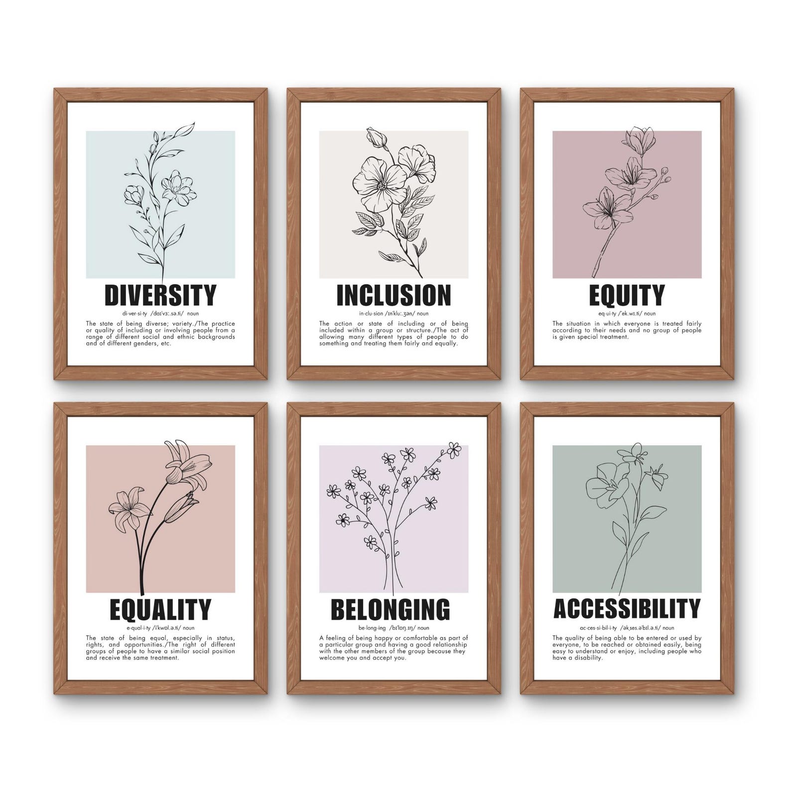 Diversity Matters Printable Poster Set: Inclusion Art for Counselor ...