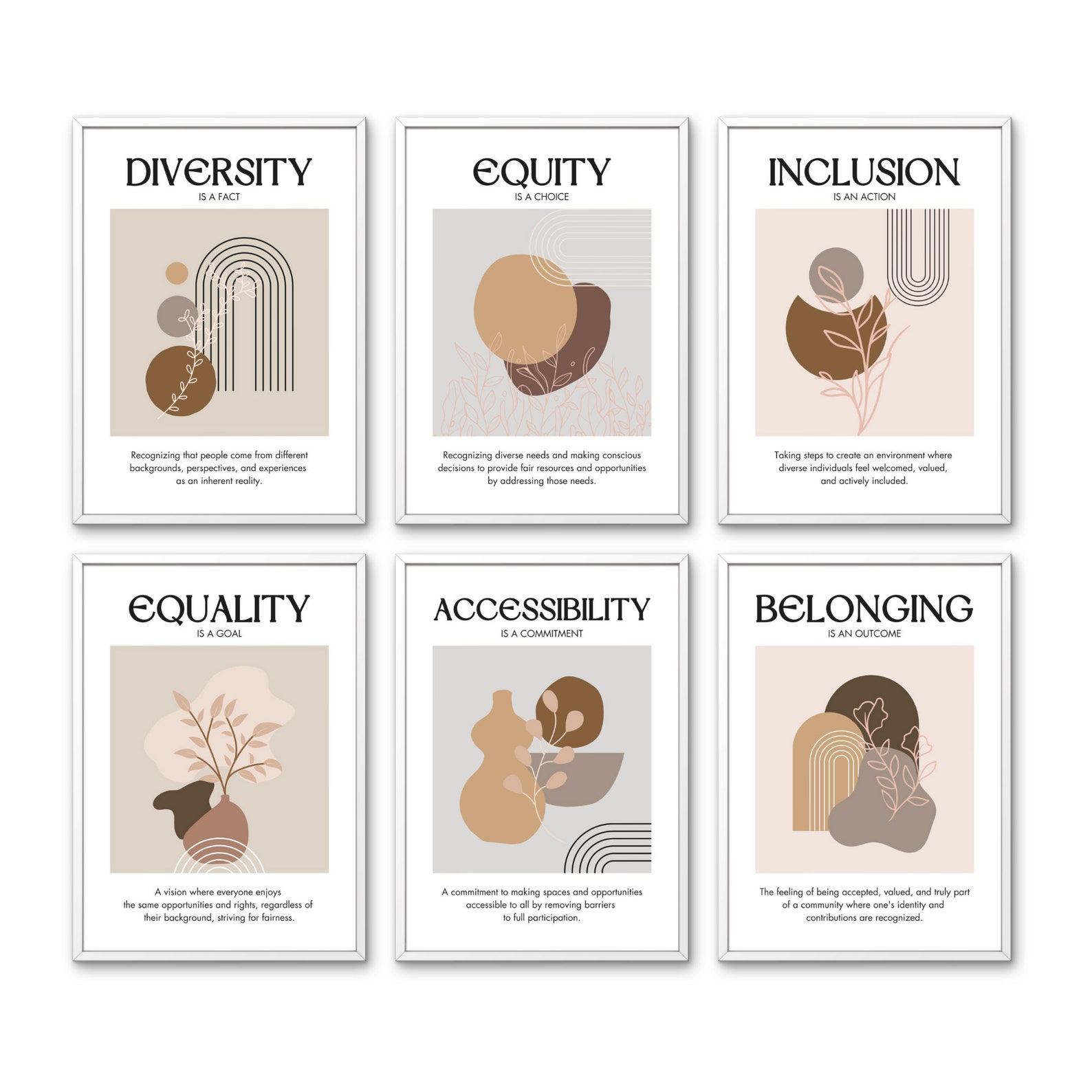 Diversity Illustrative Posters Representing Diversity, Inclusion, and ...