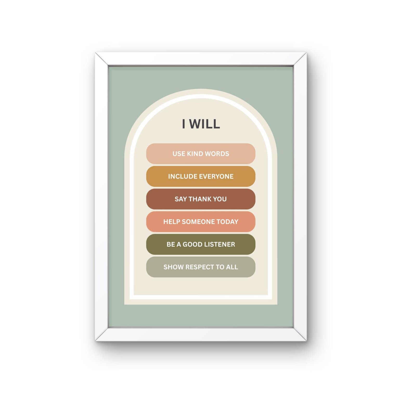 Growth Mindset Printable Wall Art for Kids – Social Skills & Kindness ...