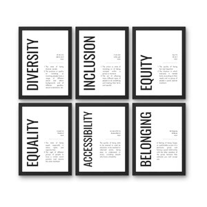 Minimalist Inclusion & Equity Art Printable Social Worker Gift ...