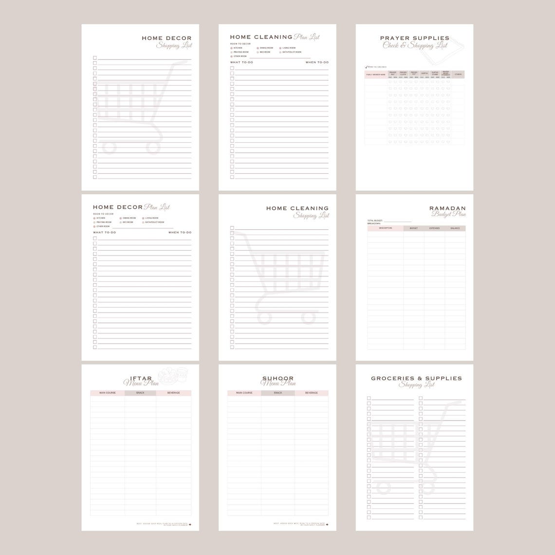 Printable Ramadan Planner & Journal With Free Ramadan Preparation Guide ...