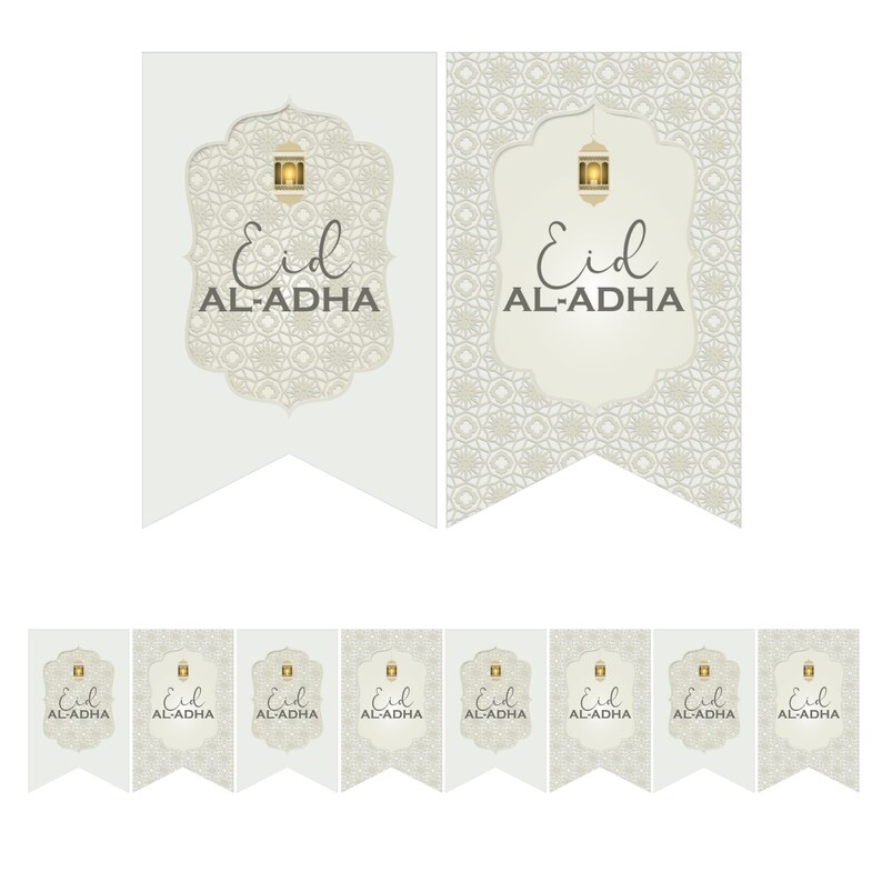 Elegant Eid Mubarak Bunting, Islamic Party Decor, Holiday Ornament ...