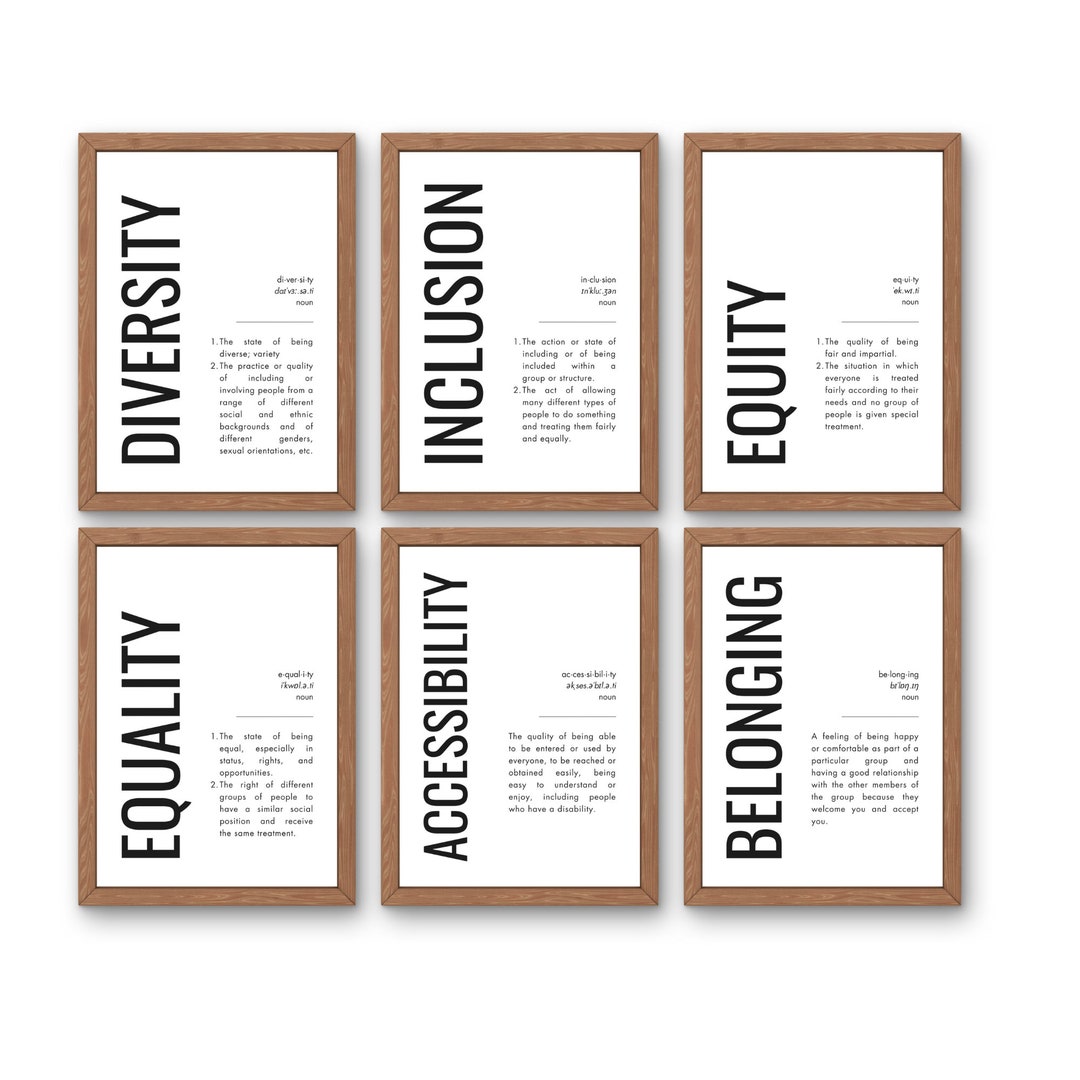 Minimalist Inclusion & Equity Art Printable Social Worker Gift ...