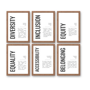 Minimalist Inclusion & Equity Art Printable Social Worker Gift ...