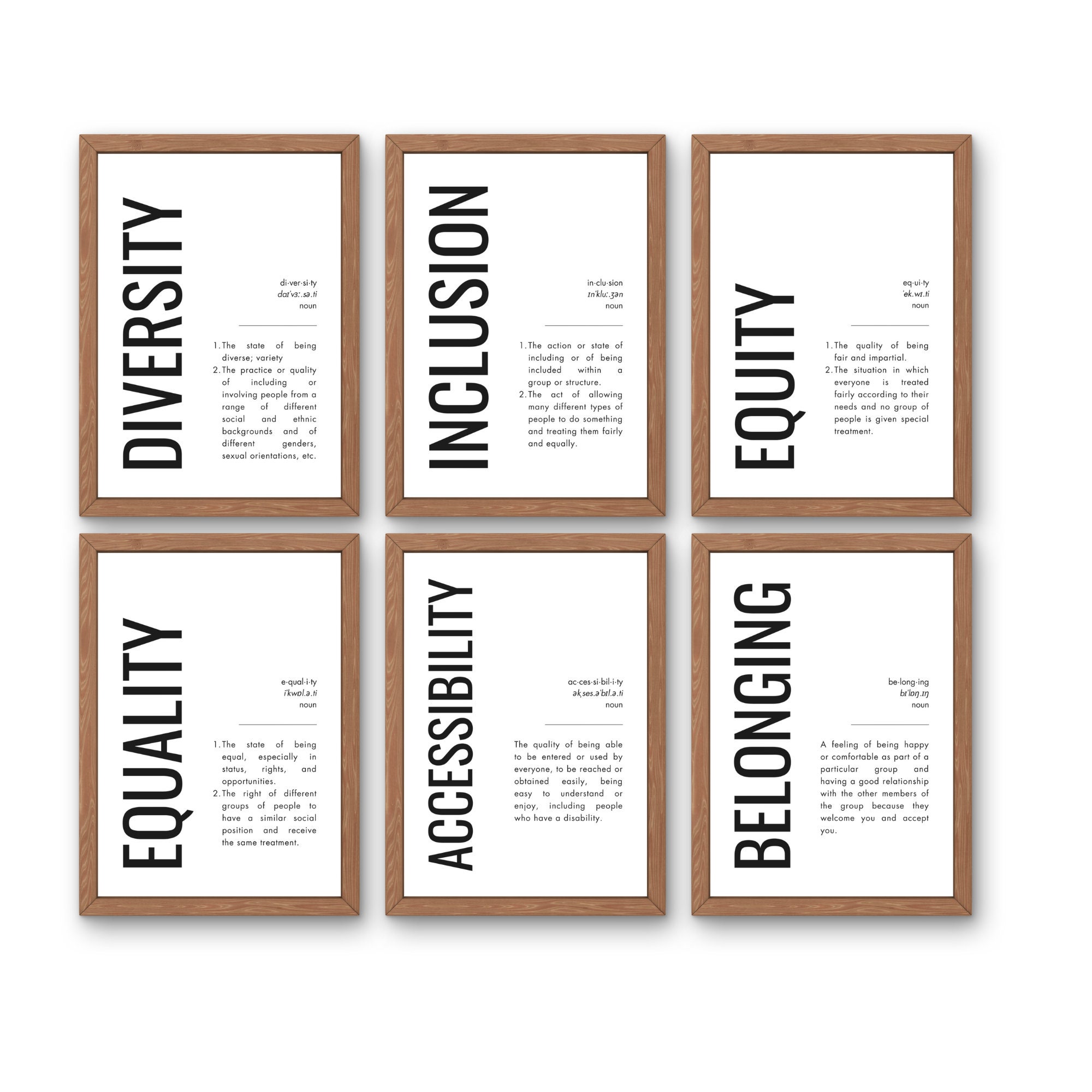 Minimalist Inclusion & Equity Art Printable Social Worker Gift ...