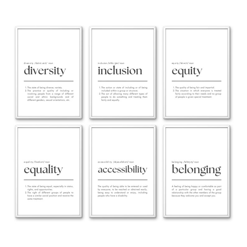 Inclusion Definition Diversity, Minimalist Printable Office, Classroom ...