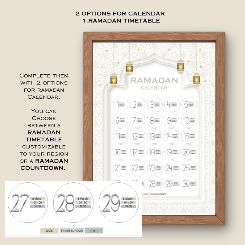 Ramadan Wall Art Set of 3 Wall Art Poster Suhoor Iftar Dua, Ramadan ...